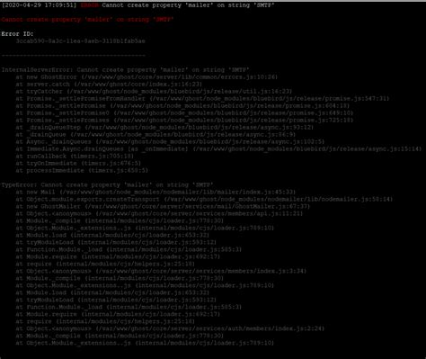 Typeerror Cannot Create Property Mailer On String Smtp
