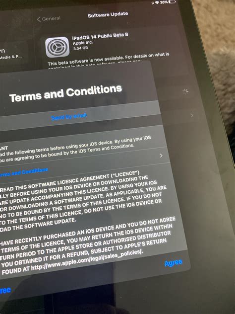IPad Wont Update For Some Reason Just Gets Stuck On The Terms And Conditions Anyone Come