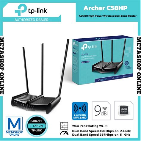 Jual Tp Link Archer C Hp Ac High Power Wireless Dualband Router Tplink Shopee Indonesia