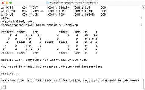 z80 emulation on an arduino part running msbasic 60 off