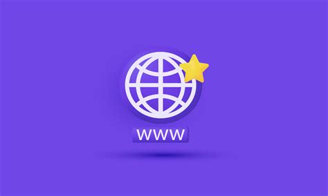 3d Realistic Cartoon Vector Star Globe Hyperlink Search Sign Icon Trendy Modern Style Object