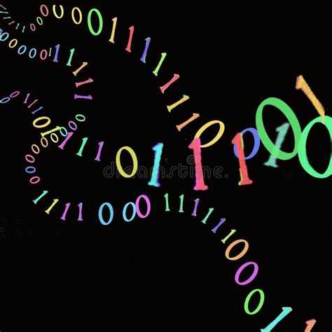 Abstract Cg Non Ai Colourful Binary Code Concept Illustration Graphic