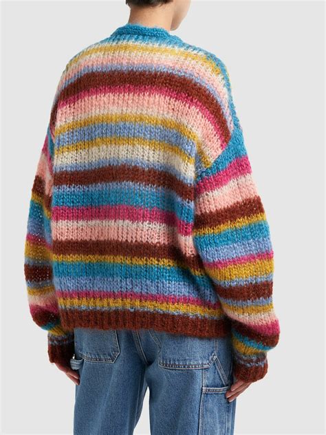 Weekend Max Mara Gerarda Striped Mohair Blend Cardigan Weekend Max Mara
