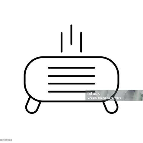 공기 청정기 장치 아이콘 벡터 얇은 선입니다 전자 기구 공기 정화기 및 Ionizer 개념 선형 픽토그램 가습기에 대한 스톡