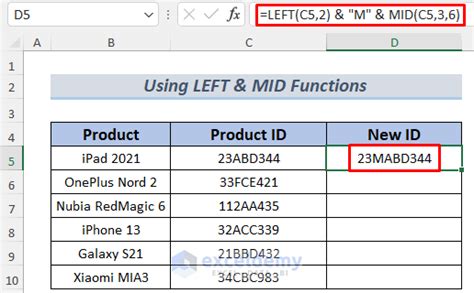 How To Add Text In The Middle Of A Cell In Excel 5 Easy Methods
