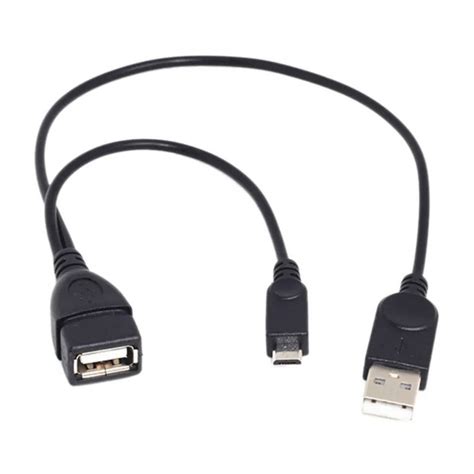 Переходник кабель Otg Micro Usb с доп питанием в Usb штекер купить с доставкой по выгодным