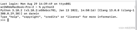 Mac设置默认运行python3mac设置python3为默认 Csdn博客