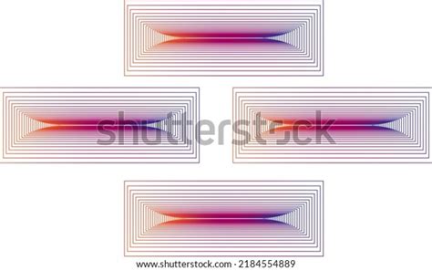 Four Rectangle Transform Effect Gradient Stock Illustration 2184554889