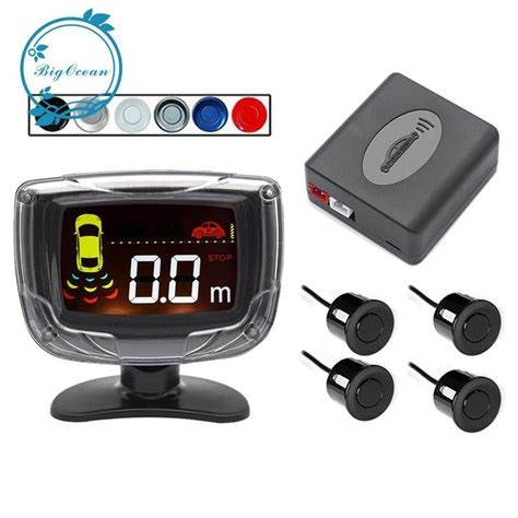 Wireless Parking Sensor Kit LCD Display 4 Radar Probes 65DB Buzzer Alert Reverse Parking