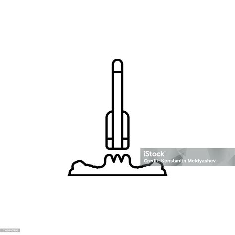 비행 로켓 공간 아이콘 간단한 얇은 선 공간의 개요 벡터 우주 Ui 및 Ux에 대한 우주 아이콘 웹 사이트 또는 모바일 응용 프로그램 개발에 대한 스톡 벡터 아트 및 기타