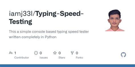 Github Iamj33ltyping Speed Testing This A Simple Console Based