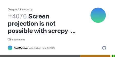 Screen Projection Is Not Possible With Scrcpy Server V20 · Issue 4076