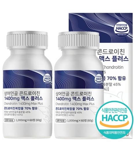 고함량 상어연골 콘드로이친 1400 맥스 60정x6병 6개월 보스웰리아추출 무릎 관절 영양제 티몬