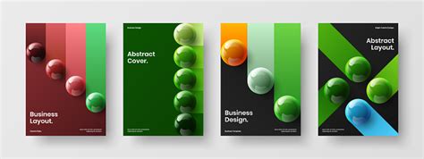 밝은 사실적인 공 배너 개념 번들 생생한 책 표지 벡터 디자인 템플릿 세트 A4 용지에 대한 스톡 벡터 아트 및 기타 이미지 A4 용지 개념 개체 그룹 Istock