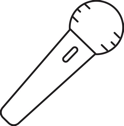 Black Outline Illustration Of Wireless Mic Icon Vector Art At Vecteezy