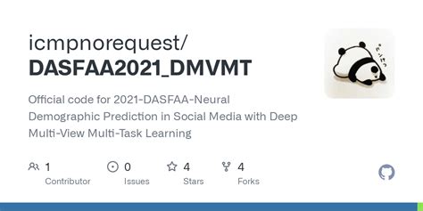 Github Icmpnorequestdasfaa2021dmvmt Official Code For 2021 Dasfaa Neural Demographic