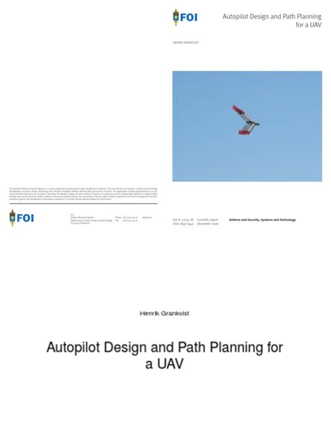 Autopilot Design And Path Planning For A Uav Pdf Flight Dynamics Fixed Wing Aircraft Torque