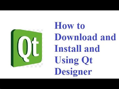 How To Download And Install And Setup Pyqt5 Qt Designer YouTube