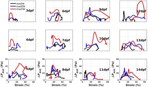 Pressure Drop Δpavc Vs Endocardial Wall Strain Plots From 3 Dpf To Download Scientific