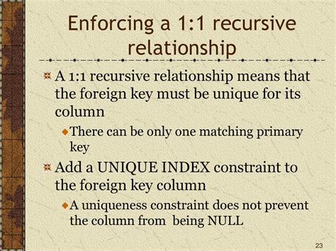 one to one and recursive relationships ppt download