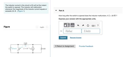 Solved The Inductor Current In The Circuit Is MA At The Chegg