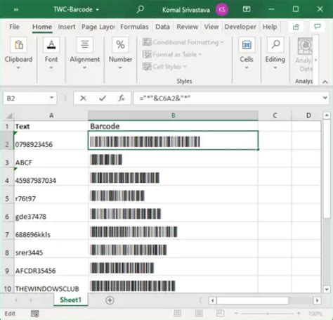 How To Create Barcode In Excel