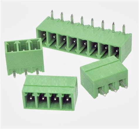 Green Color Pitch 350 381mm Terminal Block Pcb Plug Socket Terminal