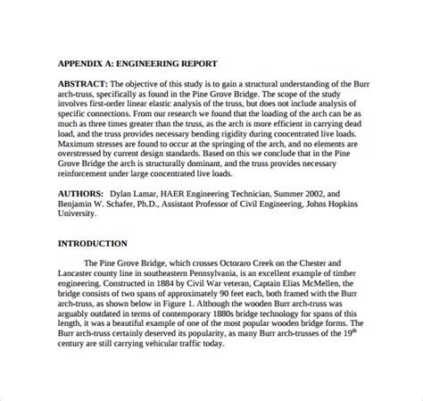 Free 17 Sample Engineering Reports In Pdf Ms Word Pages