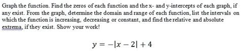 Graph The Function Find The Zeros Of Each Function And The X And Y Intercepts Of Each Graph