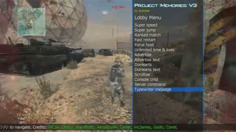 Mod Menu MW Publication Project Memories v PS XBOX téléchargement YouTube