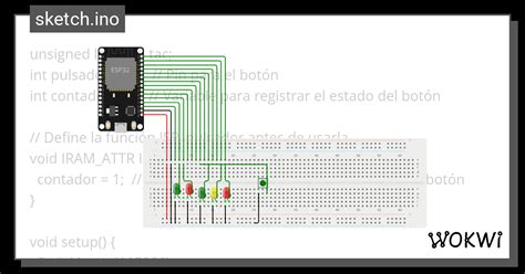 Grupo 01 Semáforo con ESP32 Wokwi ESP32 STM32 Arduino Simulator