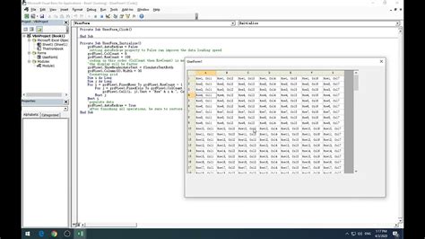 Excel Access Vba Grid Control Youtube