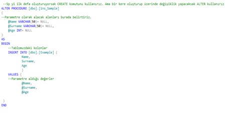 Sql Server Da Stored Procedure Kullanımı Teknoloji Ve Programlama
