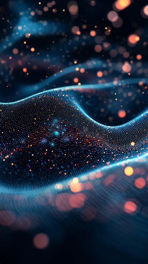 Captivating Abstract Waves Of Light And Color In A Digital Universe Stock Illustration