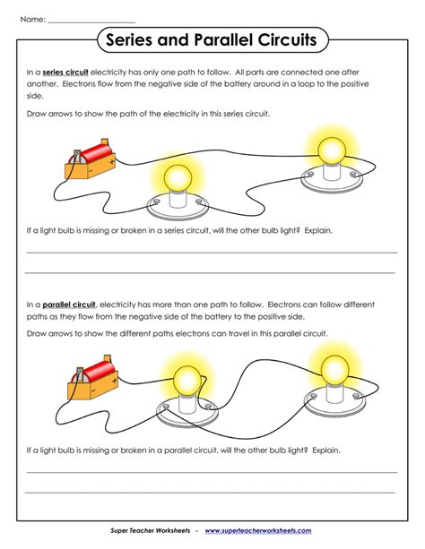 Series Vs Parallel Circuit Worksheet Writing Practice Worksheet