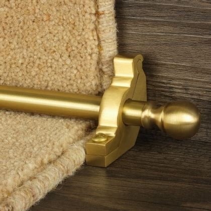 Satin Brass Stair Rods Run Rug