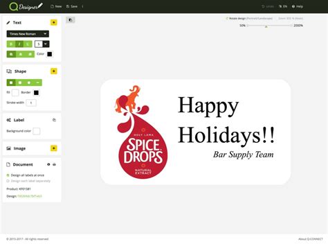 Q Connect Label Template Midi