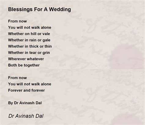 Wedding Readings Blessings