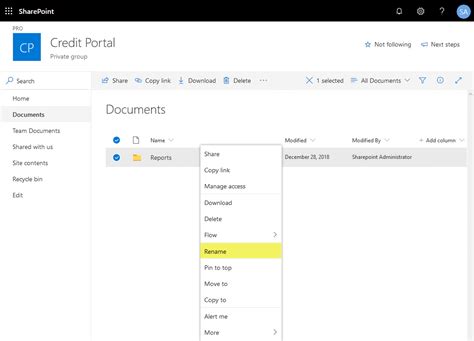 How To Rename Folder In Sharepoint