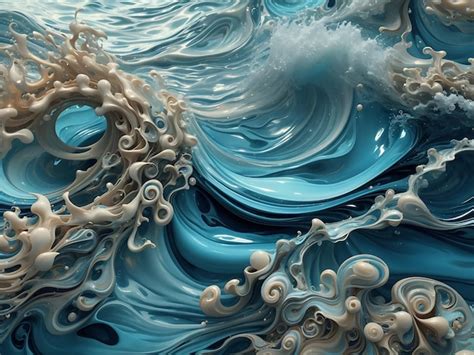 Premium Ai Image An Abstract Background Inspired By The Surreal Beauty Of The Ocean