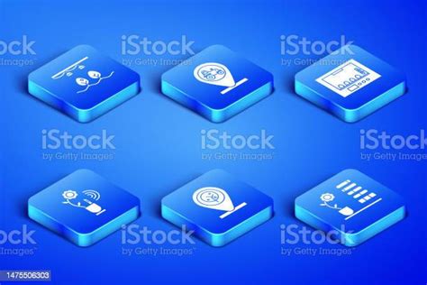 꽃 상태 전구와 식물이 있는 스마트 농장 위치 나무 농업 기술 트랙터 위치 및 계란 인큐베이터 아이콘을 설정합니다 벡터 3차원 형태에 대한 스톡 벡터 아트 및 기타 이미지