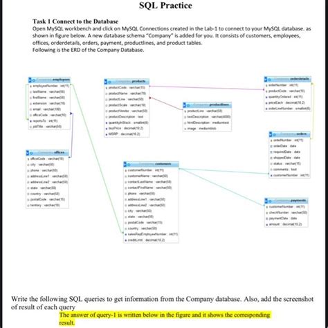 solved task 1 connect to the database open mysql workbench