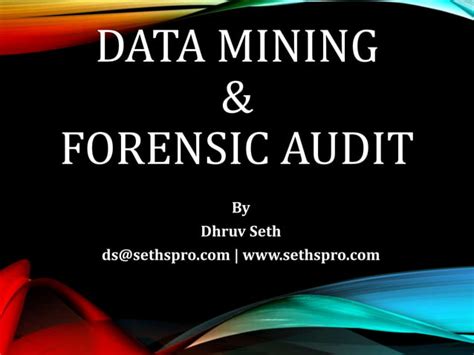 Data Mining And Forensic Audit Ppt
