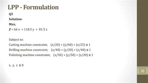 Operations Research LPP Formulation With Examples PPT