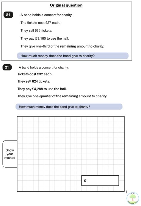 2024 Sats Reasoning 2 And 3 Adapted Tests 2024 Sats Original Question Followed By An Adapted One