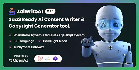 Zaiwriteai Ai Content Writer And Copyright Generator Tool With Saas Php
