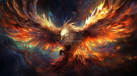 绚丽的凤凰插画图片下载 正版图片600316616 摄图网