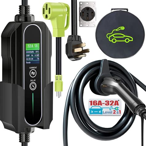 Level 2 Ev Charger Vevor Portable Ev Charger Level 2 16 Amp Electric