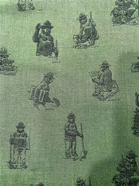 Smokey Bear Fabric Riley Blake Designs Smokey Bear Fabric Etsy