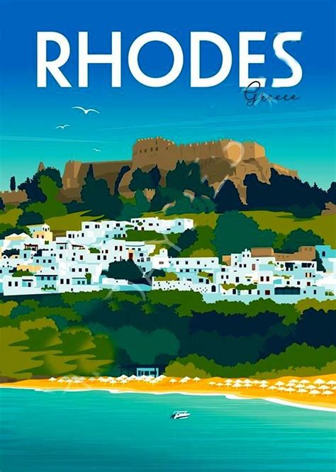 Rhodes Island Travel Postcard Inspiration